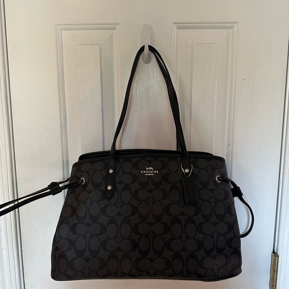 Coach | Bags | Coach Drawstring Carryall In Black Smoke | Poshmark
